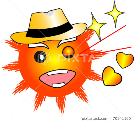 sun, character, wink - Stock Illustration [70941160] - PIXTA