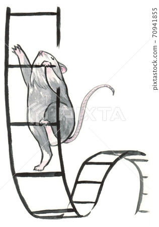Mouse climbs - Stock Illustration [70941855] - PIXTA