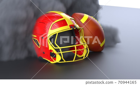American football 3D illustration - Stock Illustration [70944165] - PIXTA