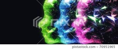 Abstract person profile illustration - Stock Illustration [70951965 ...