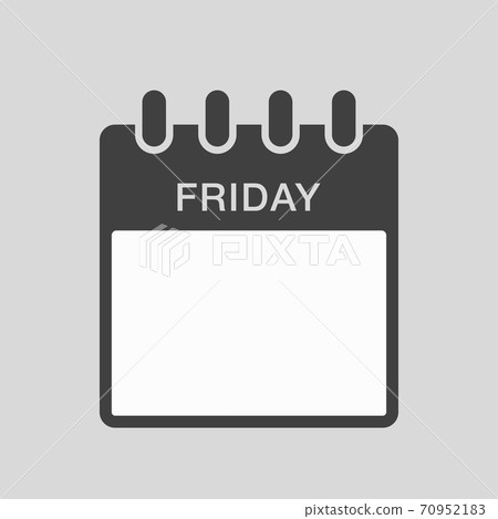 Vector icon calendar, days of the week Friday - Stock Illustration ...
