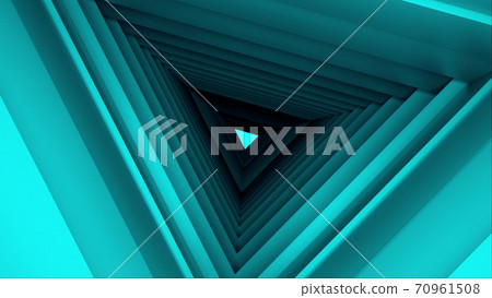 Computer generated triangle tunnel. Space of... - Stock Illustration ...
