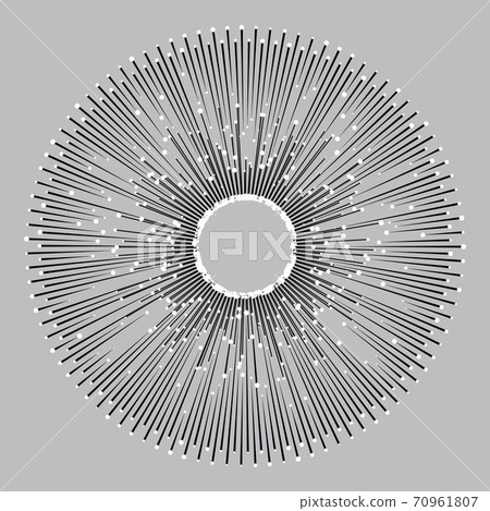 Lines and circles in round. Big Data or... - Stock Illustration ...