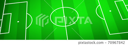 Classic football field with two-tone green coating - Stock Illustration ...