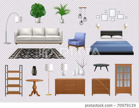 Modern Interior Icon Set - Stock Illustration [70979139] - PIXTA