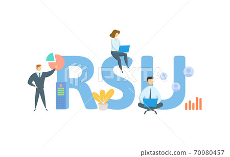 RSU, Restricted Stock Unit. Concept with... - Stock Illustration ...