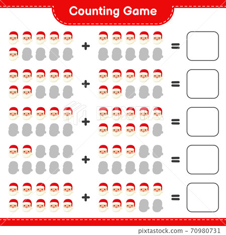 Counting game, count the number of Santa Claus... - Stock Illustration ...