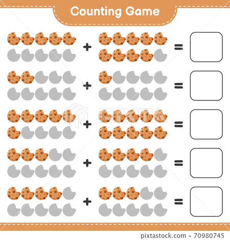 Counting game, count the number of Cookies and... - Stock Illustration ...