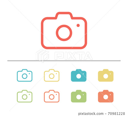 Simple camera icon set / photo / illustration /... - Stock Illustration ...