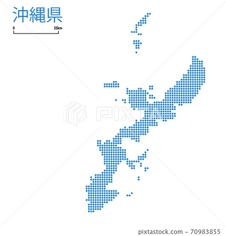 Detailed map of Okinawa Prefecture Ryukyu... - Stock Illustration ...
