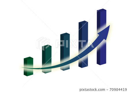 Graph rising image - Stock Illustration [70984419] - PIXTA