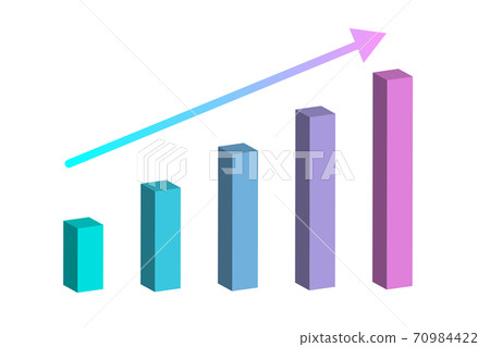 Graph rising image - Stock Illustration [70984422] - PIXTA