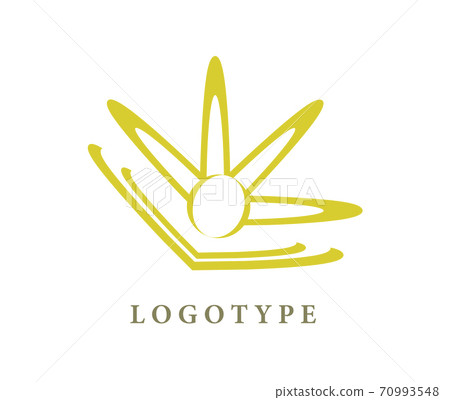 Rising sun flower golden logo - Stock Illustration [70993548] - PIXTA