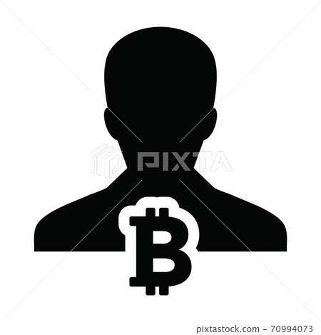 Avatar icon vector bitcoin blockchain... - Stock Illustration [70994073 ...