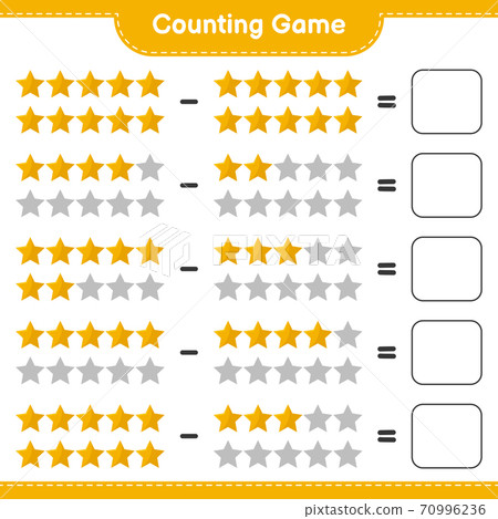 Counting game, count the number of Stars and... - Stock Illustration ...