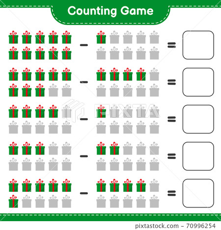 Counting game, count the number of Gift Boxes... - Stock Illustration ...