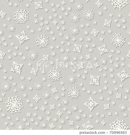 Seamless snowflakes pattern for continuous...-插圖素材 [70996983] - PIXTA圖庫