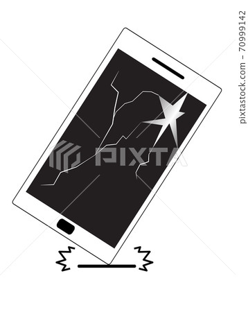phone falls icon on white background. broken... - Stock Illustration ...