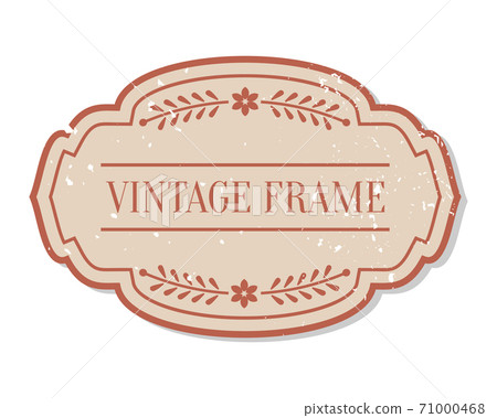Retro vintage single label frame border vector - Stock Illustration ...