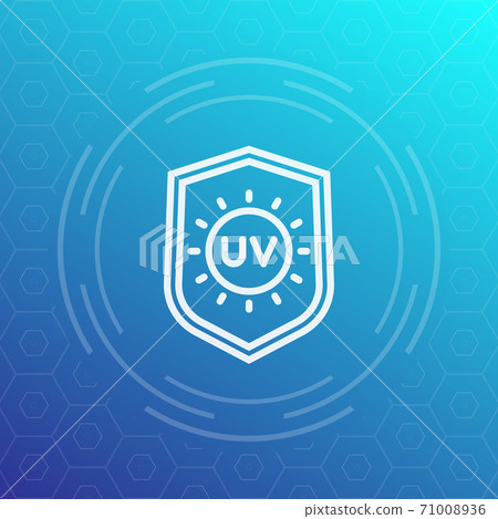 UV protection line icon, vector symbol - Stock Illustration [71008936 ...