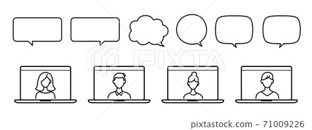 Telework conference icon business - Stock Illustration [71009226] - PIXTA