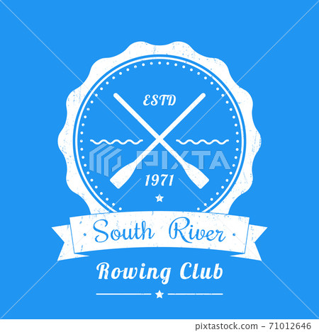 Rowing club vintage logo, emblem, vector sign - Stock Illustration ...