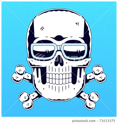 Funny skull. Modern logo. Skull with bones. - Stock Illustration ...