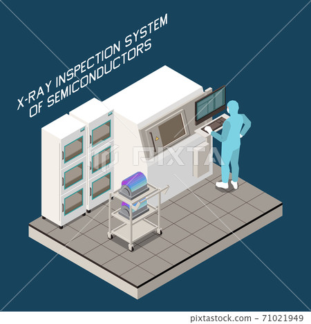 Semiconductor Inspection Isometric Composition - Stock Illustration ...