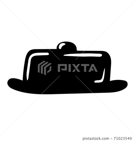 Isolated black butter dish in simple cartoon style-插圖素材 [71023549 ...