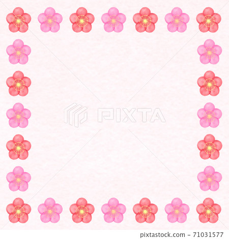 Square red plum and pink plum frame background - Stock Illustration ...