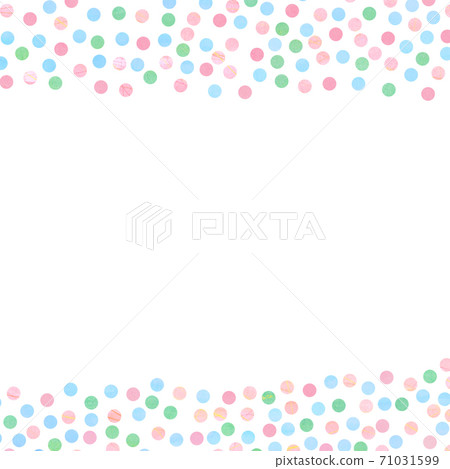 Square colorful polka dot frame background - Stock Illustration ...