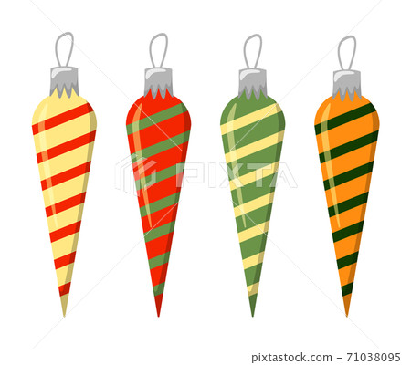 Christmas icicle toy isolated on white background - Stock Illustration ...