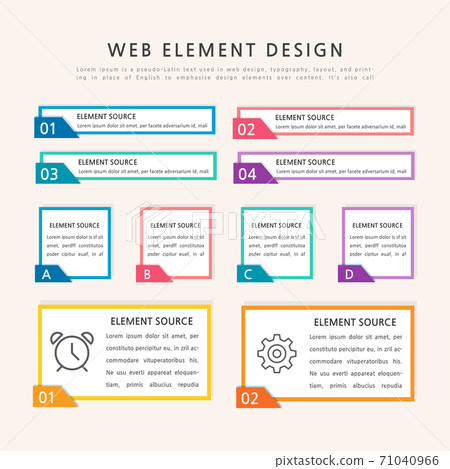 Infographic, label, element, web source, web... - Stock Illustration ...