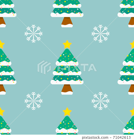 Seamless vector pattern of Christmas tree with... - Stock Illustration ...