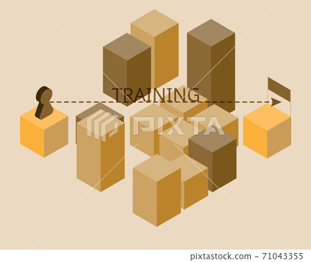 how training helps reach goal vector - Stock Illustration [71043355 ...