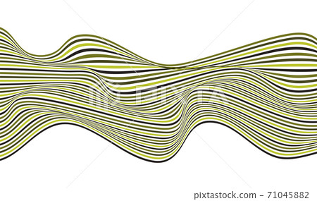 Abstract green wave lines pattern optical art... - Stock Illustration ...