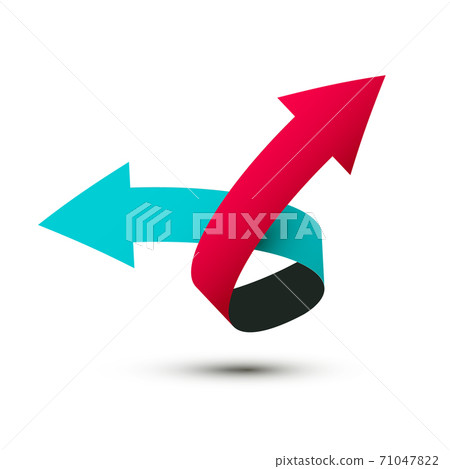 Red and Blue Arrows - Vector Arrow Design - Stock Illustration ...