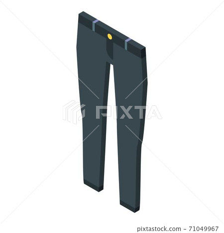 Black denim jeans icon, isometric style - Stock Illustration [71049967 ...