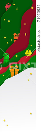 Vertical banner with gifts. Design for... - Stock Illustration ...