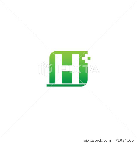 Letter H logo icon with medical cross design - Stock Illustration ...