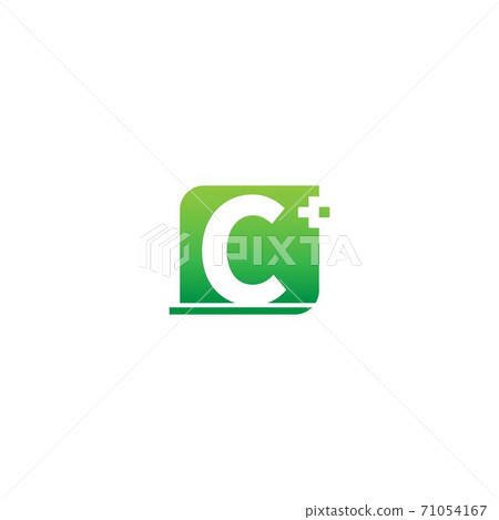 Letter C logo icon with medical cross design - Stock Illustration ...