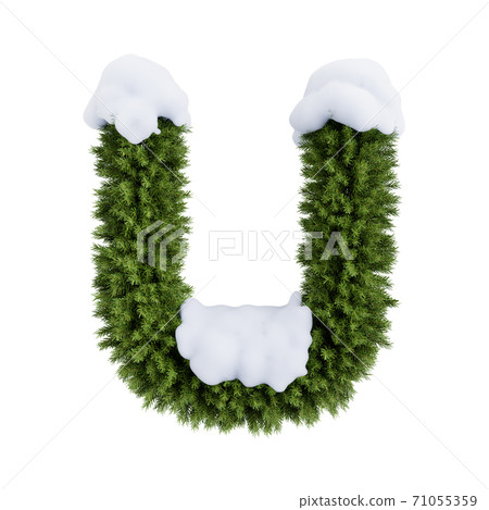 Christmas tree letter U snow - Stock Illustration [71055359] - PIXTA