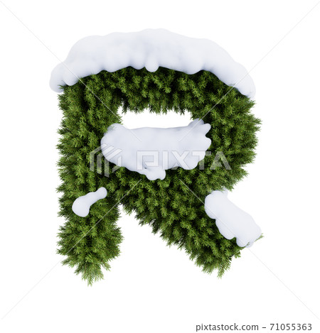 Christmas tree letter R snow - Stock Illustration [71055363] - PIXTA