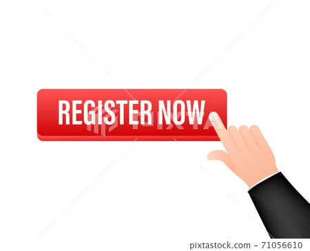 Register now with cursor button. Internet icon.... - Stock Illustration [71056610] - PIXTA
