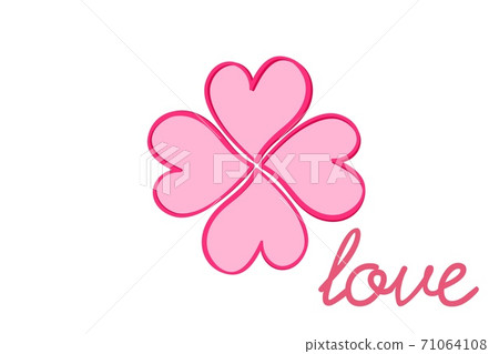 four heart shape on white background.... - Stock Illustration [71064108 ...
