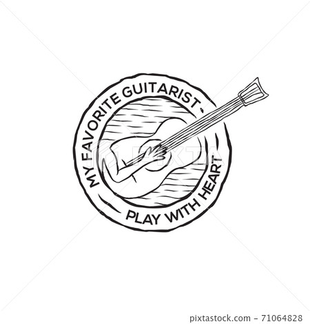 Guitarist logo icon design template - Stock Illustration [71064828] - PIXTA