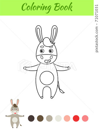 donkey coloring pages preschool
