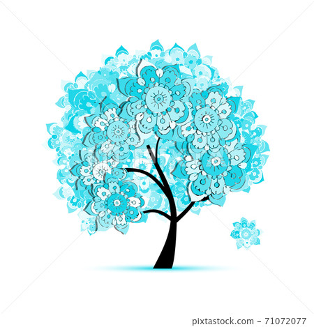 Floral tree for your design - Stock Illustration [71072077] - PIXTA