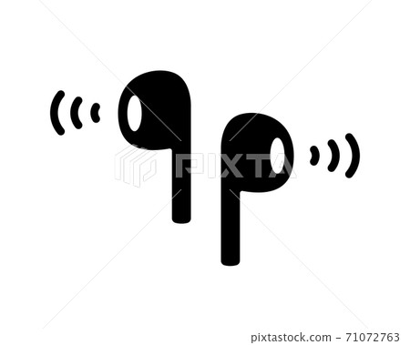 Wireless earphone icon set / Bluetooth /... - Stock Illustration ...