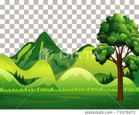 Nature outdoor landscape transparent background - Stock Illustration ...